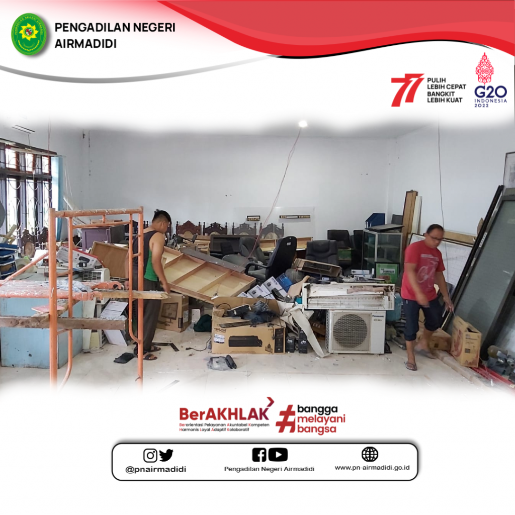 Kegiatan 5R dan Renovasi Ruangan Media Center - Pengadilan Negeri Airmadidi